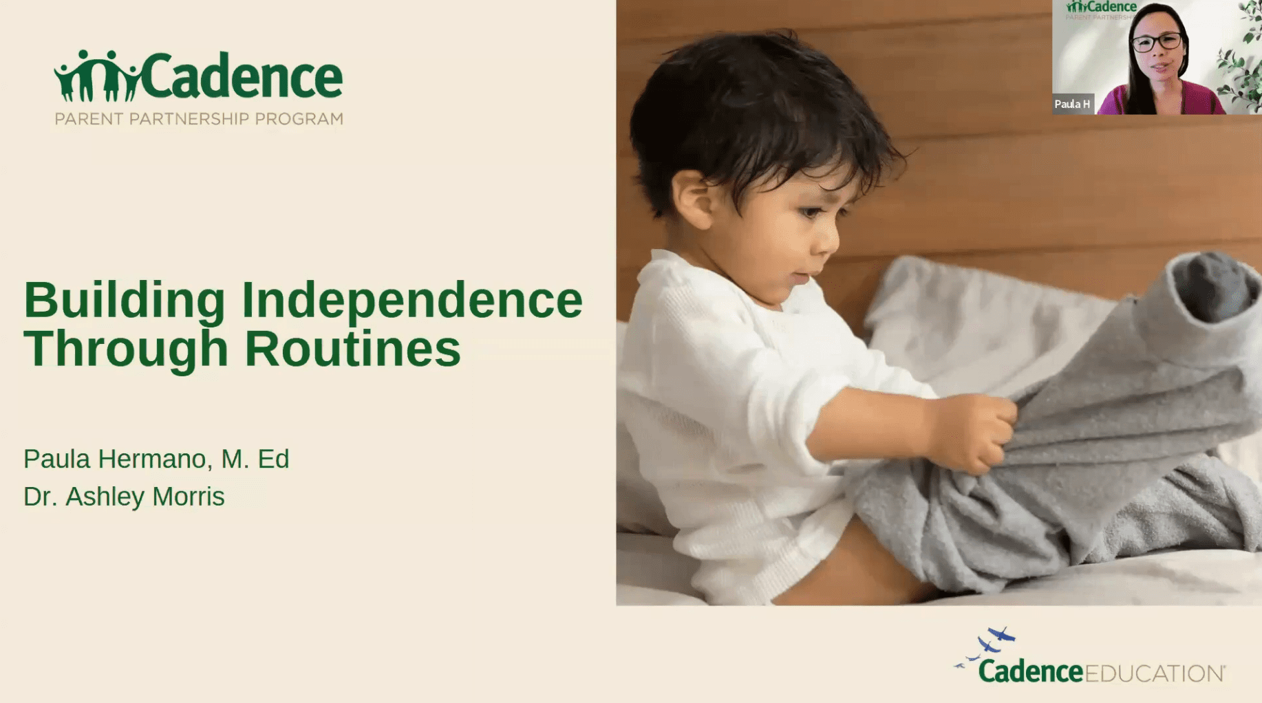 Webinar: Building Independence Through Routines - Cadence Education